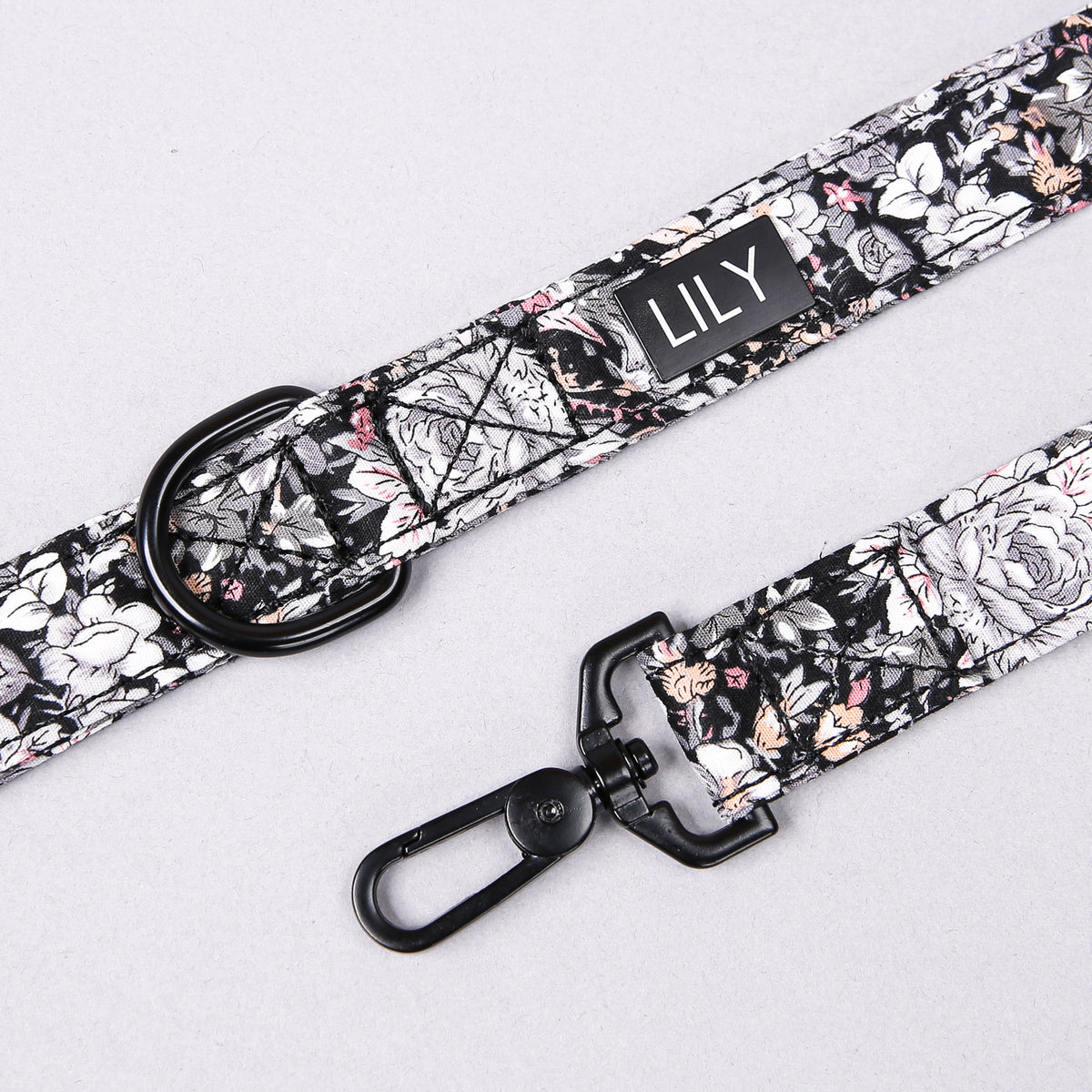 Personalized Dog Leashes with Black Hardware | 100% Cotton – Angieandallie