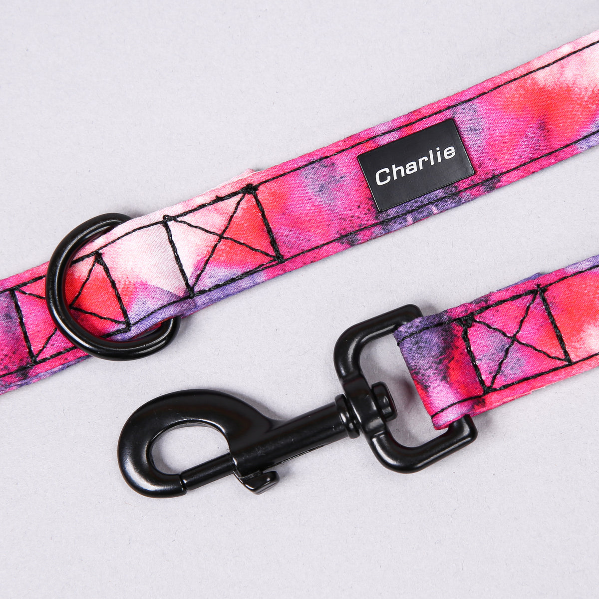 Personalized 100% Cotton Adjustable Dog Leash Black -Galaxy – Angieandallie