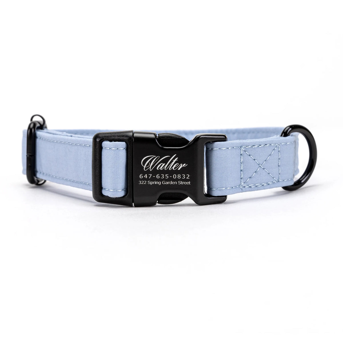 Organic Cotton Hypoallergenic Personalized Blue Dog Collar | USA ...
